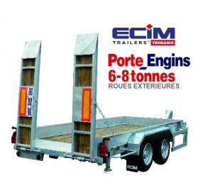 ECIM Remorque Porte Engins - 6 ou 8 Tonnes FR - Buloc